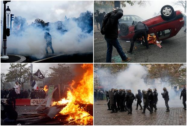SUZAVAC I VODENI TOPOVI ZA GODIŠNJICU PROTESTA: Pariz u plamenu, Žuti ...