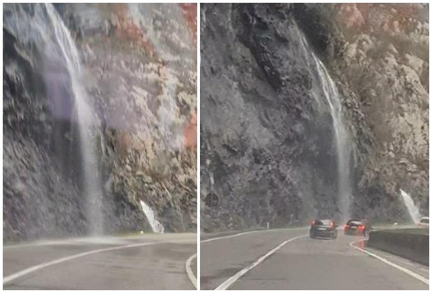 OPREZNO KROZ KANJON MORAČE: Kiša, sneg i voda koja lije niz litce ...