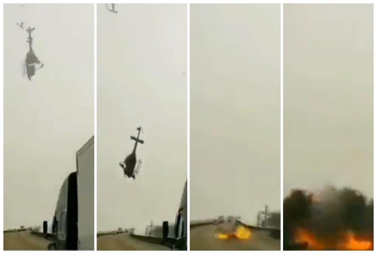 ZASTRAŠUJUĆI SNIMAK PADA HELIKOPTERA U LUZIJANI: Survao se na most i odmah izgoreo VIDEO | Kurir