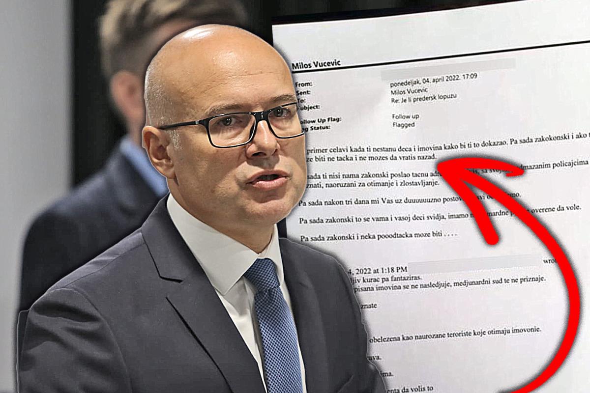 UHAPŠEN OSUMNJIČENI DA JE POSLAO PRETEĆI MEJL MILOŠU VUČEVIĆU: U stanu ...