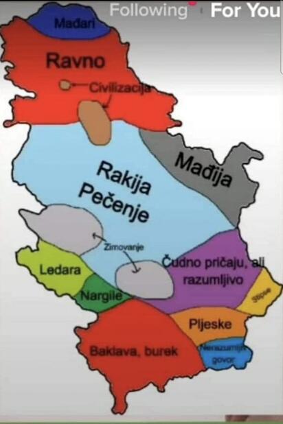 RAVNO, MAĐIJA, ČUDNO PRIČAJU ALI RAZUMLJIVO! Objavljena mapa Srbije ...
