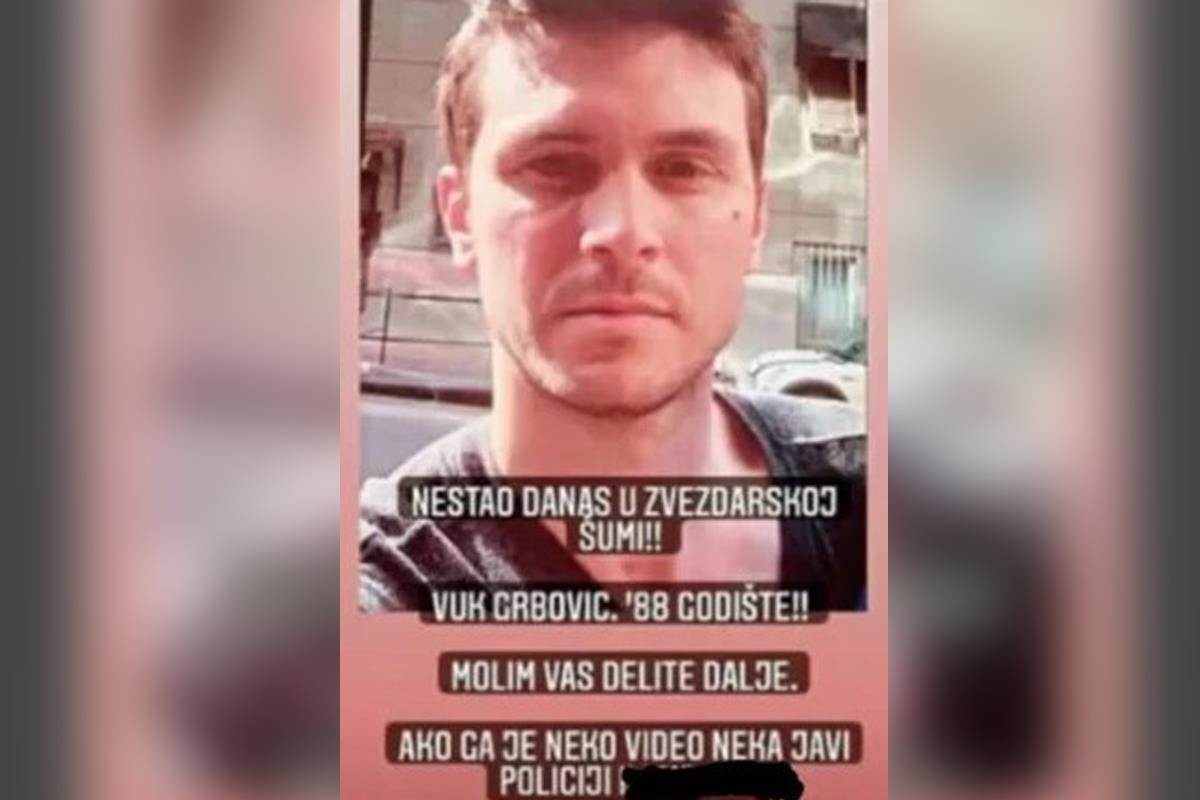 NESTAO MUŠKARAC IZ BEOGRADA Vuk (34) poslednji put viđen u Zvezdarskoj ... NESTAO MUŠKARAC IZ BEOGRADA Vuk (34) poslednji put viđen u Zvezdarskoj ...