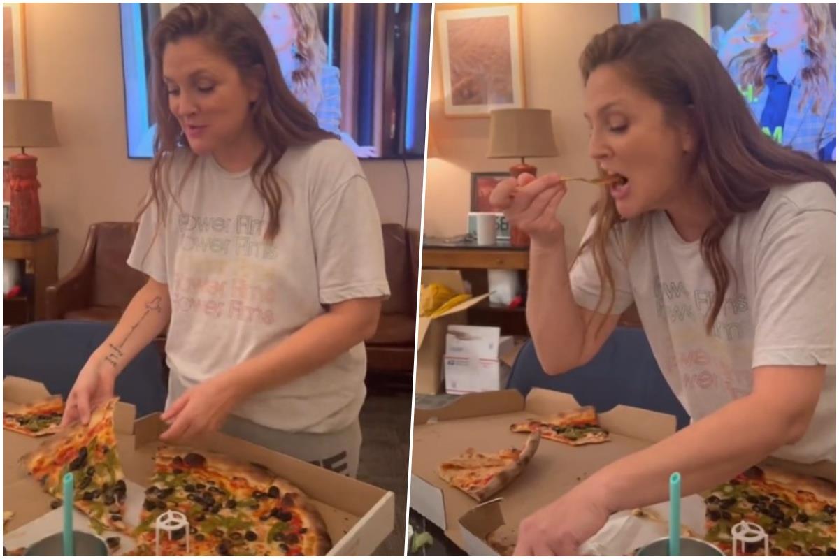 Dru Barimor pokazala kako jede picu i ljudi su potpuno zgroženi | Kurir