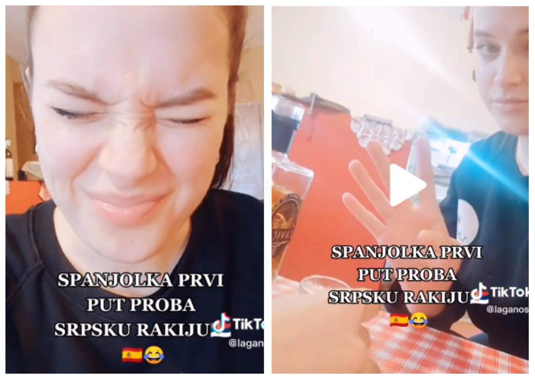 Španjolka pred kamerama probala srpsku šljivovicu | Kurir