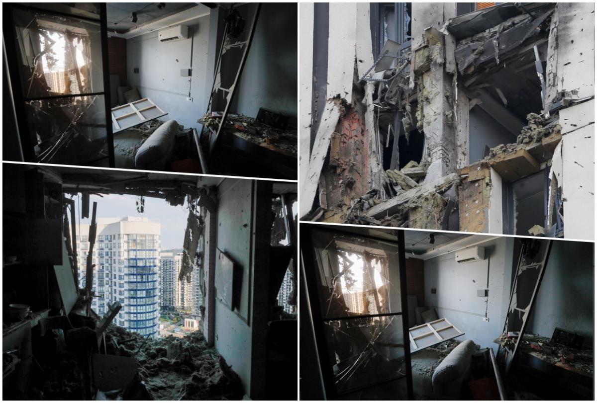 Ovako izgleda stan u Kijevu nakon udara ruskog drona | Kurir
