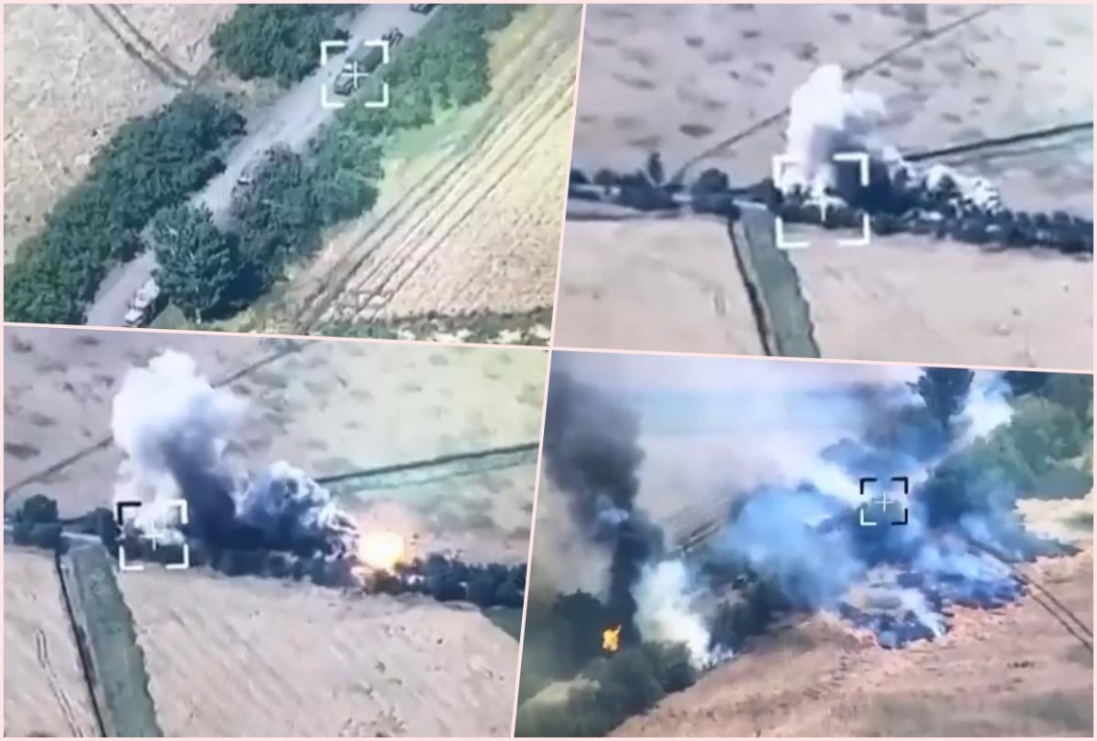 Pogledajte snimak raketnog napada na ruski vojni konvoj u Zaporoškoj oblasti | Kurir