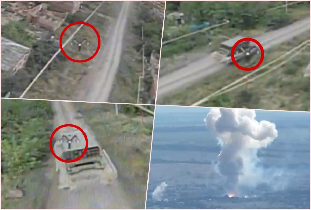 Pogledajte kako jeftini ukrajinski dron pogađa moćni ruski bacač ...