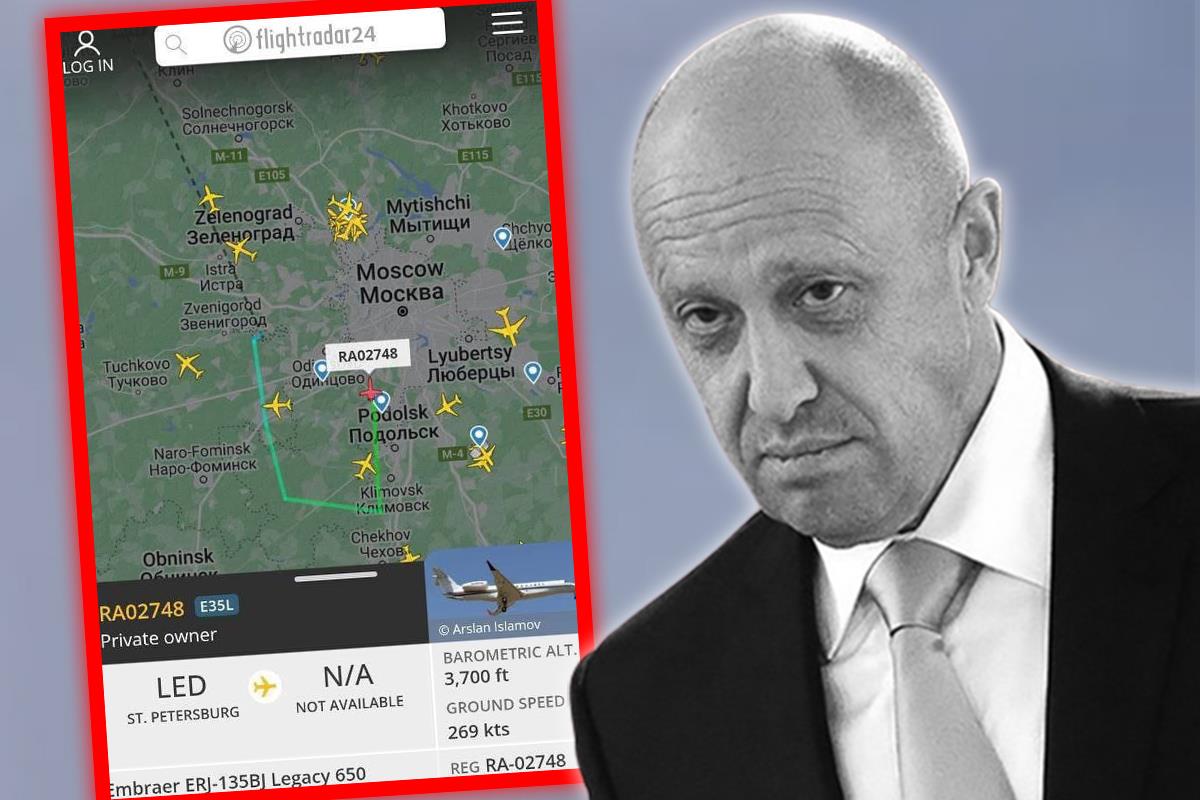 Mapa kretanja Prigožinovog aviona | Kurir