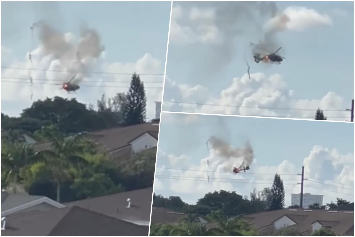 Pogledajte snimak helikoptera koji pada među kuće na Floridi | Kurir