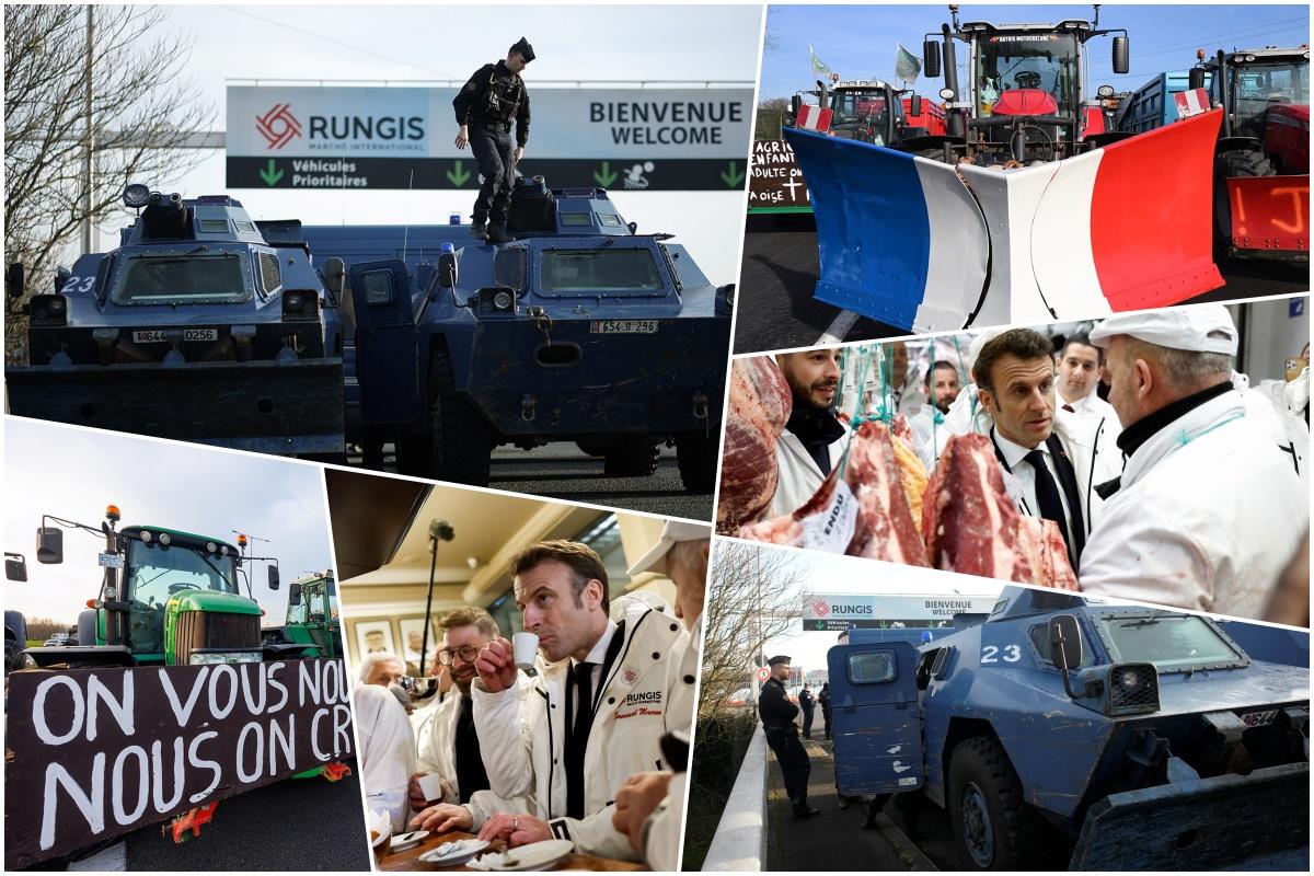 Borna kola francuske policijde ispred Runžija, najveće pijace u Evropi ...