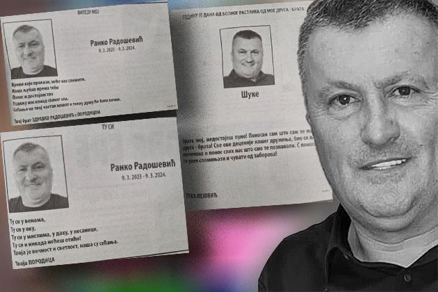 Dve godine od ubistva vođe klana Radoševića, najbliži mu posvetili ...