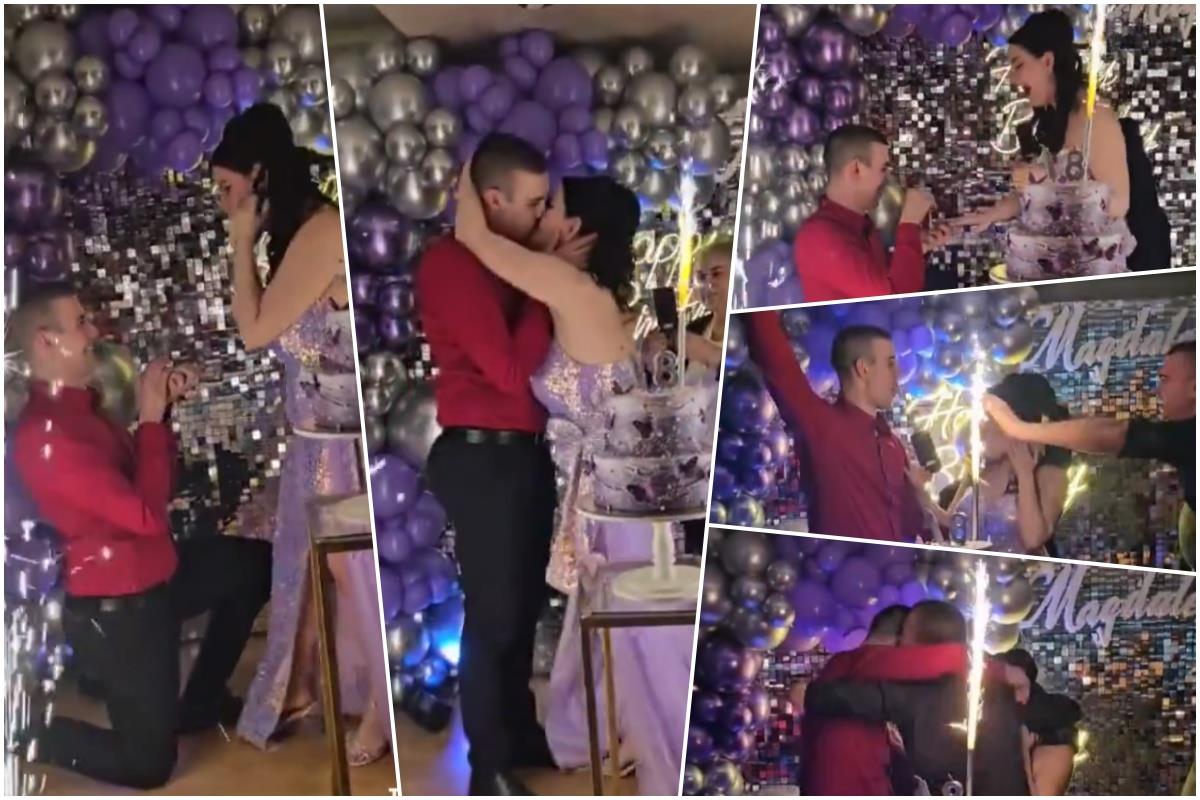 Momak zaprosio devojku na 18. rođendanu | Kurir