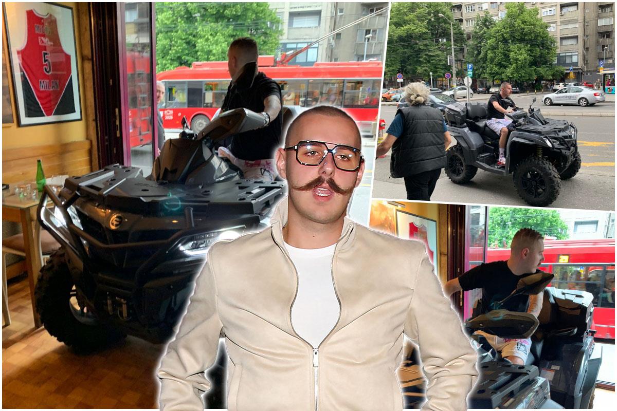 Lule Pljugica uleteo kvadom u kafić na Vračaru | Kurir