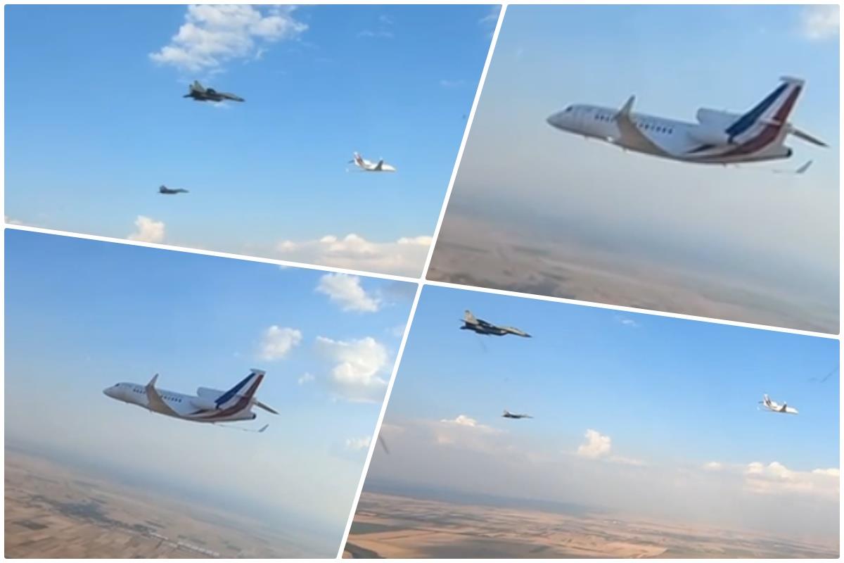 Makron u pratnji lovaca sleteo na beogradski aerodorom | Kurir