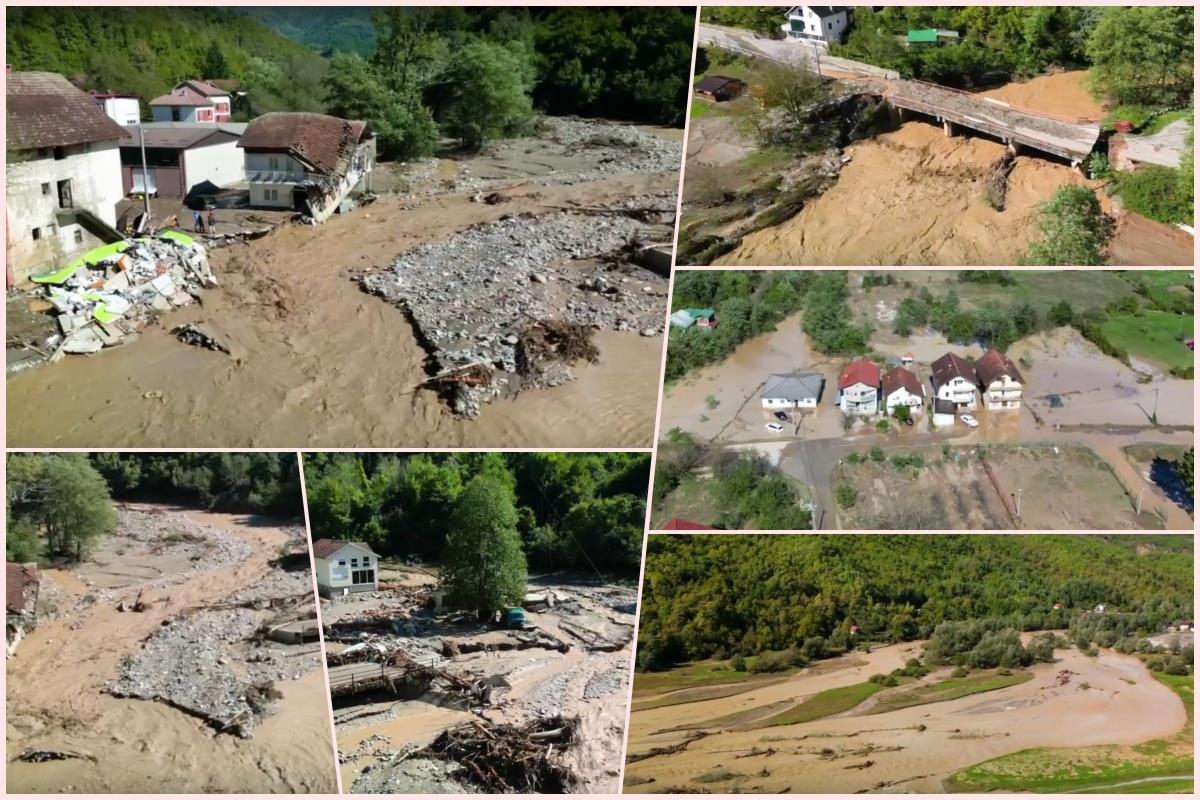 Snimak iz vazduha otkriva štetu nastalu tokom poplava u BiH | Kurir