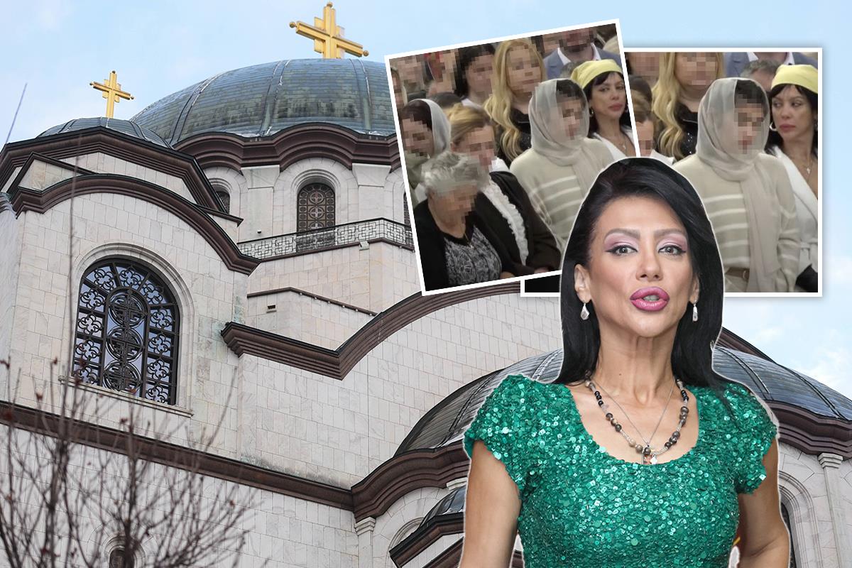 Vendi u prvom redu na liturgiji u Hramu Svetog Save! Pevačica sa ...