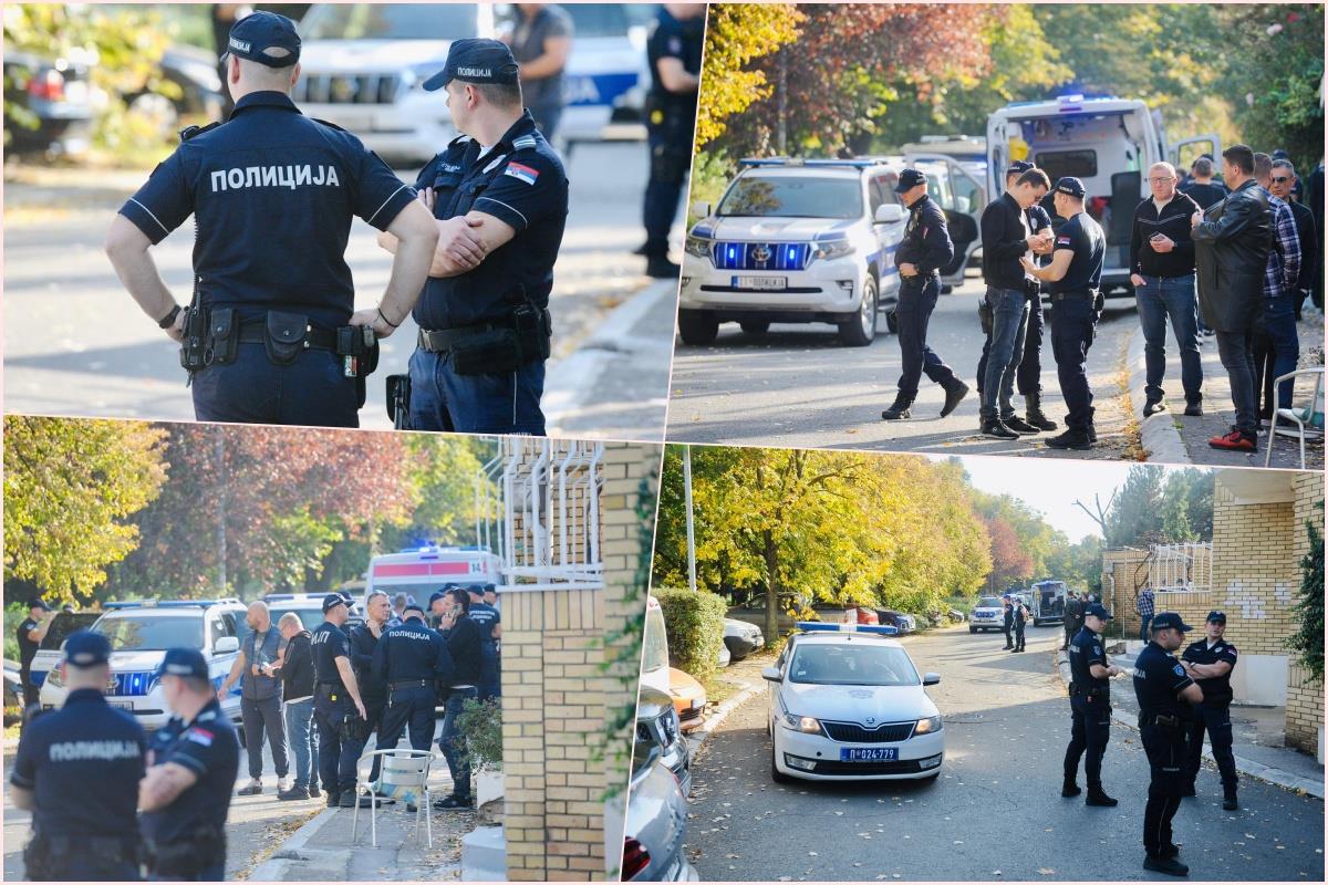 Kurir na mestu pucnjave na Bežanijskoj kosi! Prve fotografije - Ogroman broj policajaca na ...