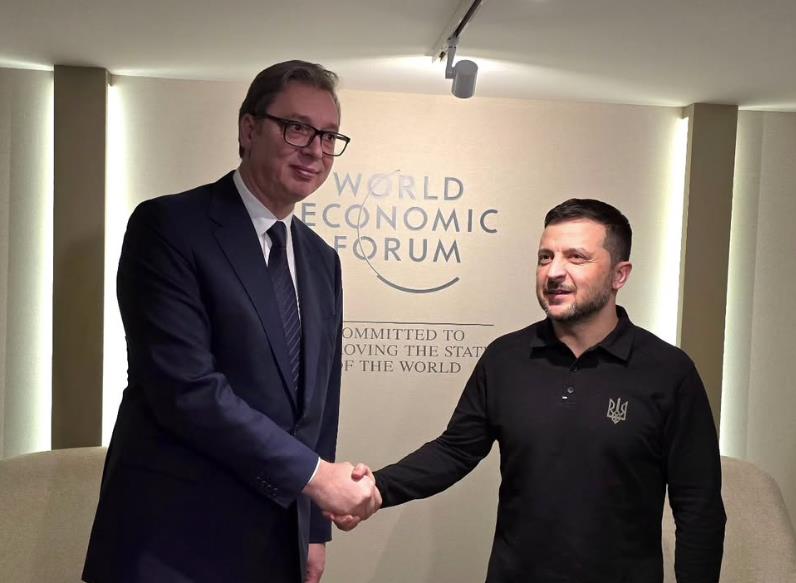 Predsednik Vučić sa Zelenskim u Davosu | Kurir