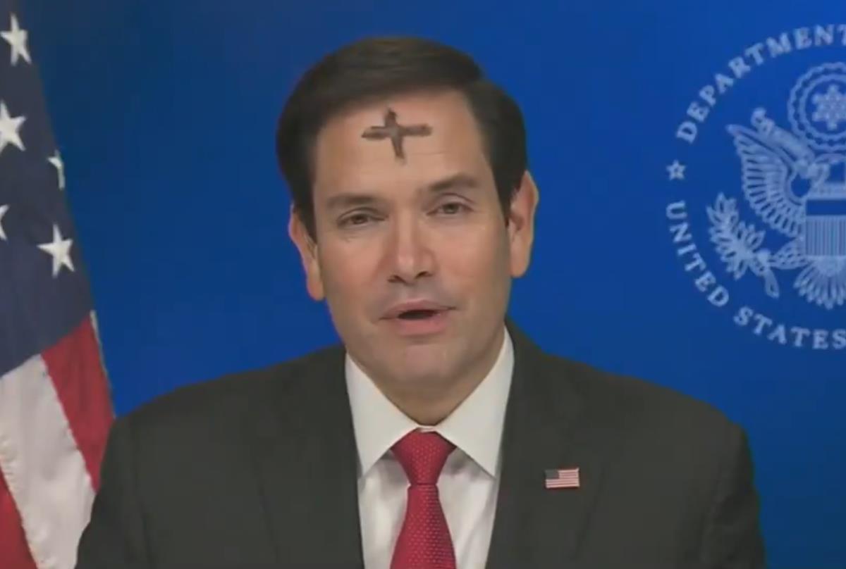 Marko Rubio se pojavio sa krstom na čelu | Kurir