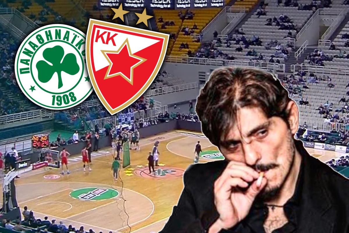 Dimitris Janakopulos gleda meč sa Crvenom zvezdom sa cigarom u ustima ...