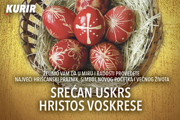 Uskršnja čestitka čitaocima Kurira i gledaocima Kurir televizije – Srećan Uskrs, Hristos ...