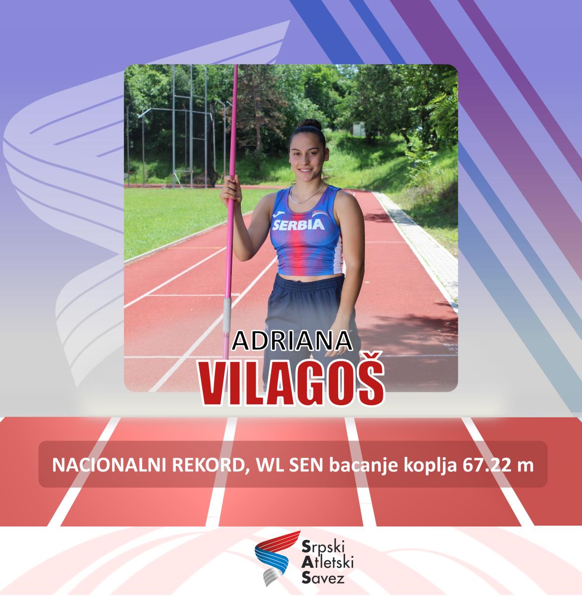 Adriana Vilagoš briljirala u Splitu: Srpska atletičarka oborila nacionalni rekord i postavila ...