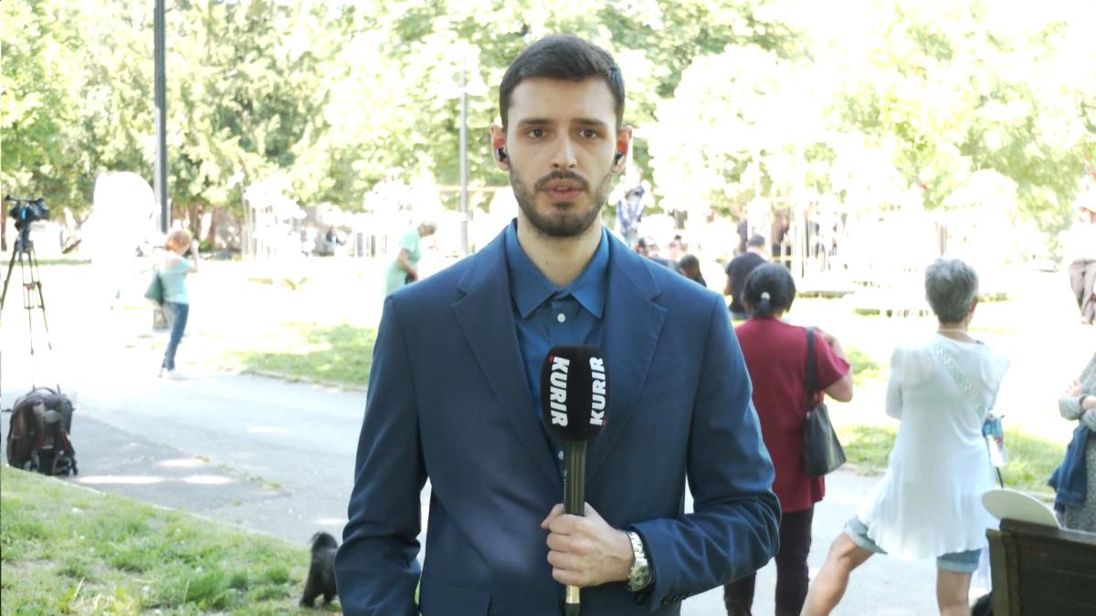 Potresne scene na Tašmajdanu, gde je posađeno devet japanskih trešanja ...