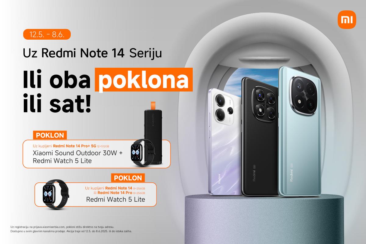 Muzika koja te pokreće i pametna tehnologija na ruci su tvoji uz Redmi ...