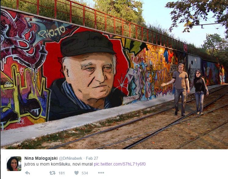 (FOTO) FILIP DAVID NA MURALU: Tviteraši oduševljeni potezom Beograđana ...