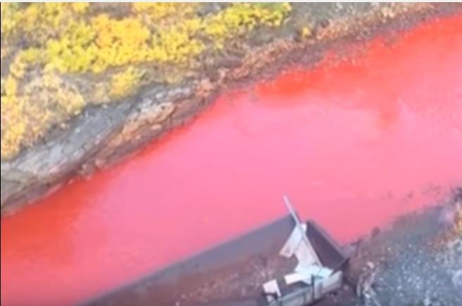 (VIDEO) REŠENA MISTERIJA KRVAVE REKE U SIBIRU: Otpad iz obližnje ...