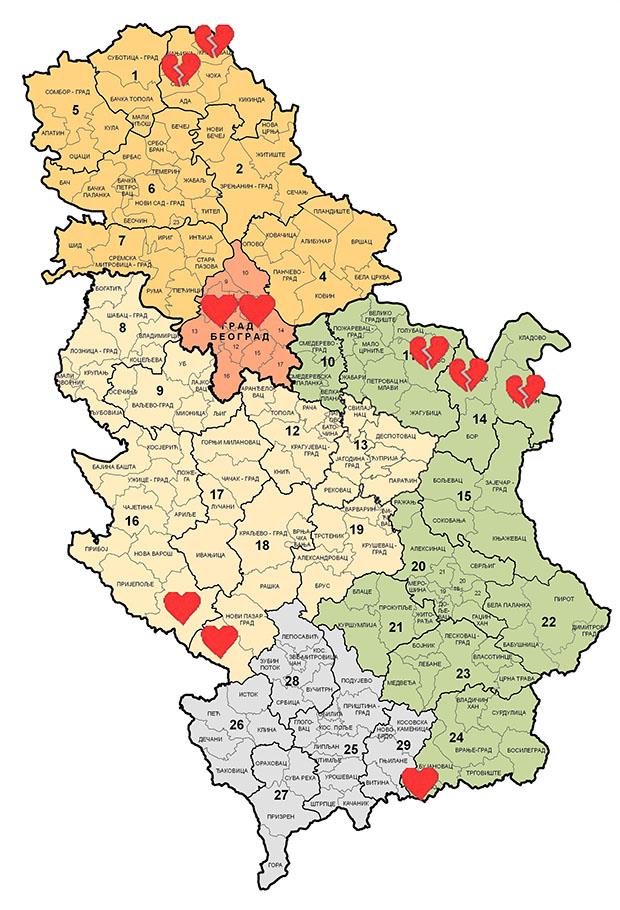 (LJUBAVNA MAPA) UDAVAČE, PRAVAC SENTA I NEGOTIN! Ovo su mesta s NAJVIŠE ...