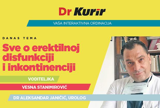 DANAS U EMISIJI DR KURIR UŽIVO SA UROLOGOM: Dr Aleksandar Janičić govori o erektilnoj ...