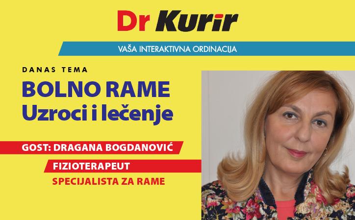 DANAS U EMISIJI DR KURIR UŽIVO SA FIZIOTERAPEUTOM Dragana Bogdanović je specijalista za rame i ...