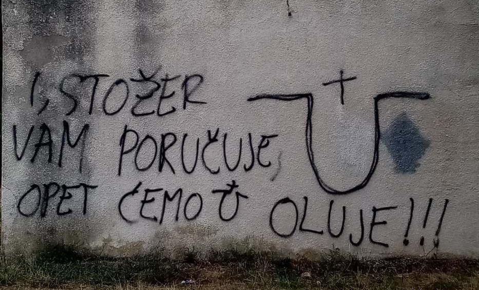 Nove pretnje Srbima i ustaški grafiti u Sinju | Kurir
